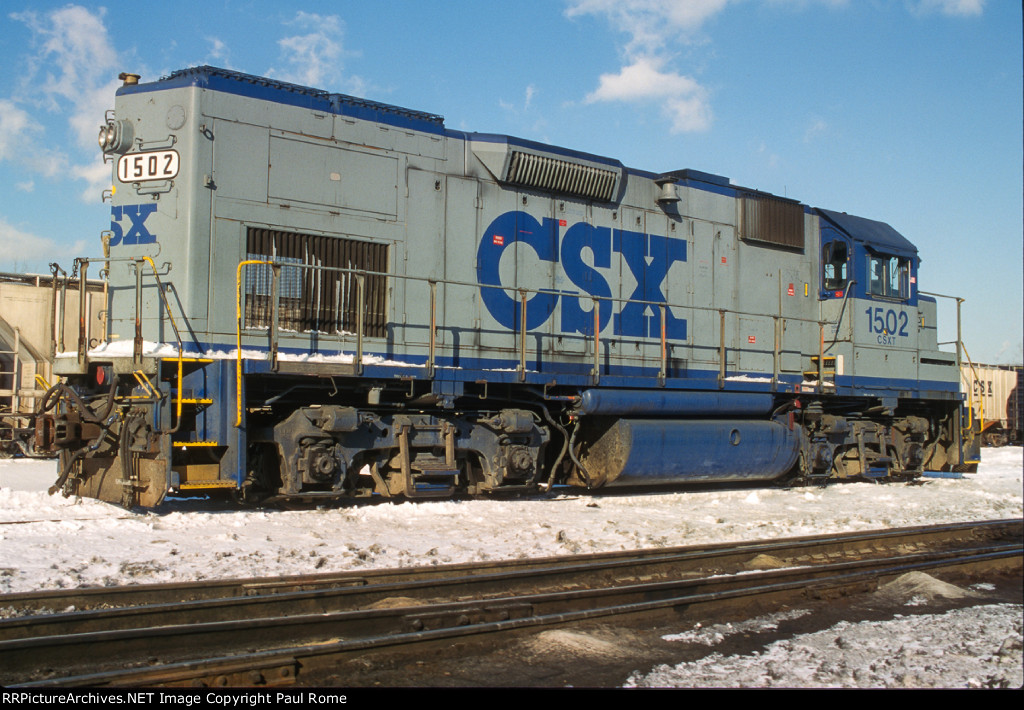 CSXT 1502, EMD GP15T, ex C&O 1502, at Barr Yard